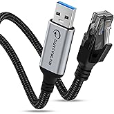 Amazon.com: USB to Ethernet Cable 0.5 FT, USB 3.0 A Male to RJ45 Male ...