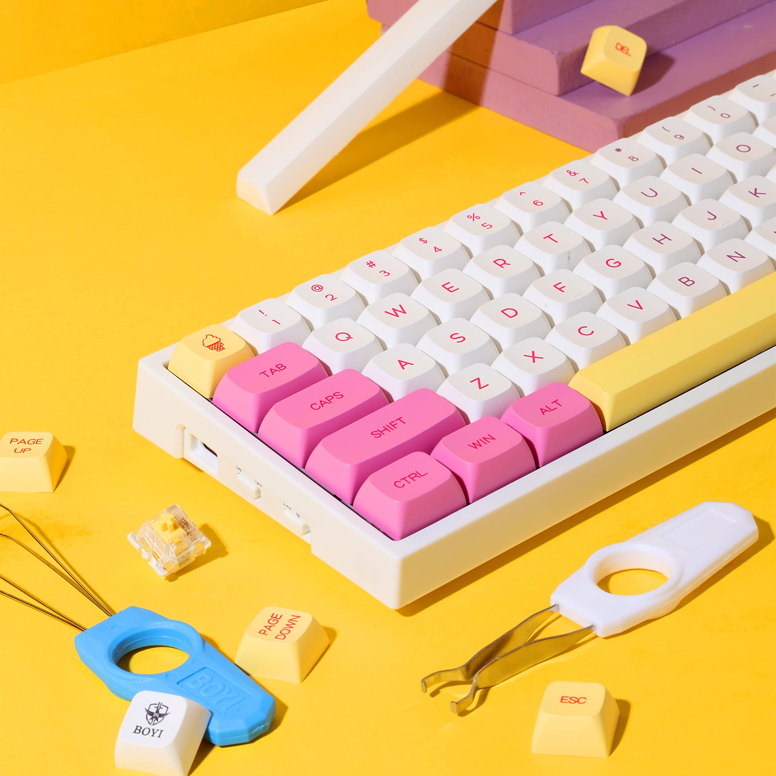 Mua BOYI WK68 Hot Swappable RGB Mechanical Keyboard,Wireless Bluetooth ...