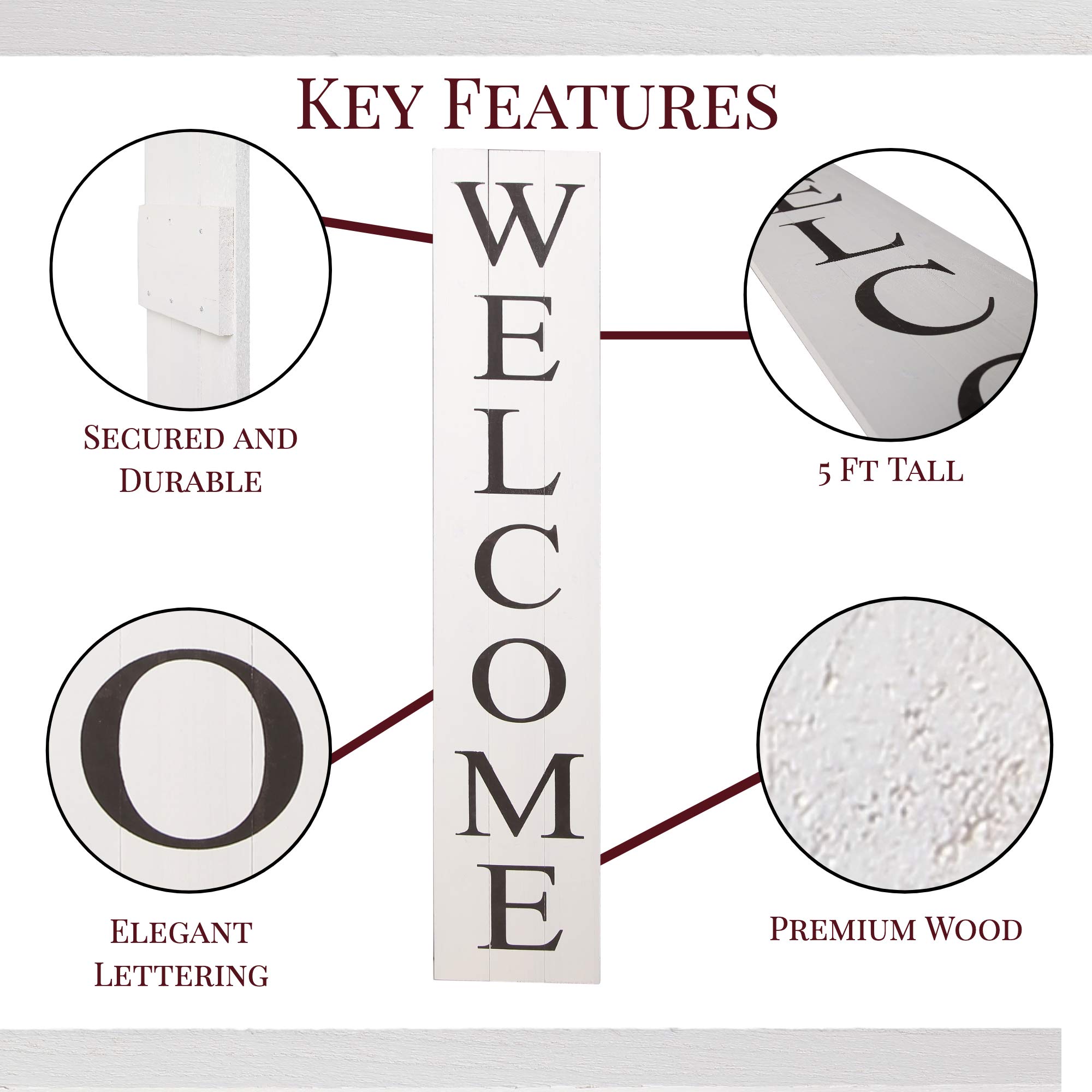 ( similar) ALBEN Welcome Sign for Front Door Porch – 5 Feet Tall ...