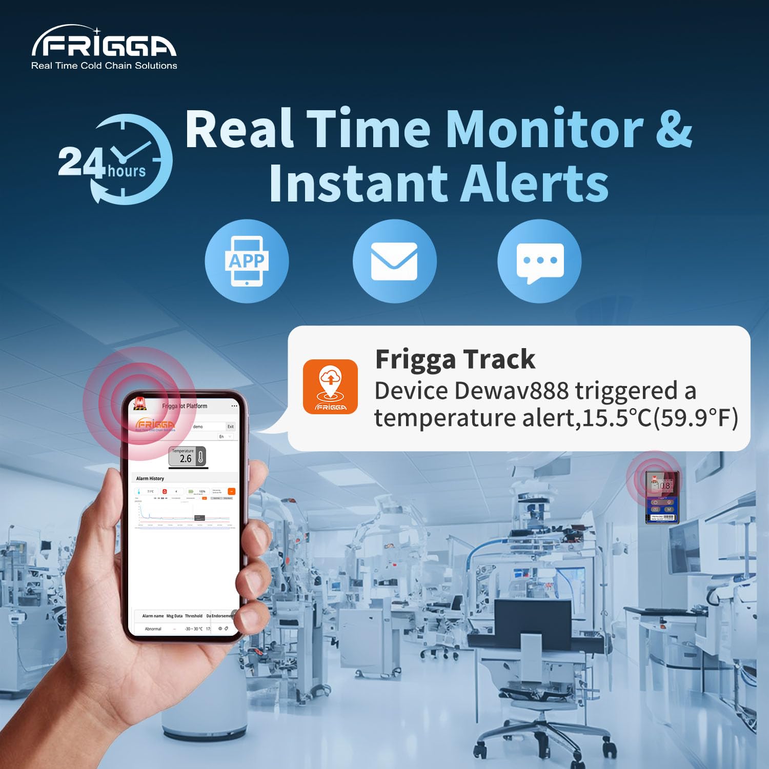 Frigga T70 Pro 4G/5G Temperature & Humidity Monitor Real-Time Reusable Temperature Data Logger ...
