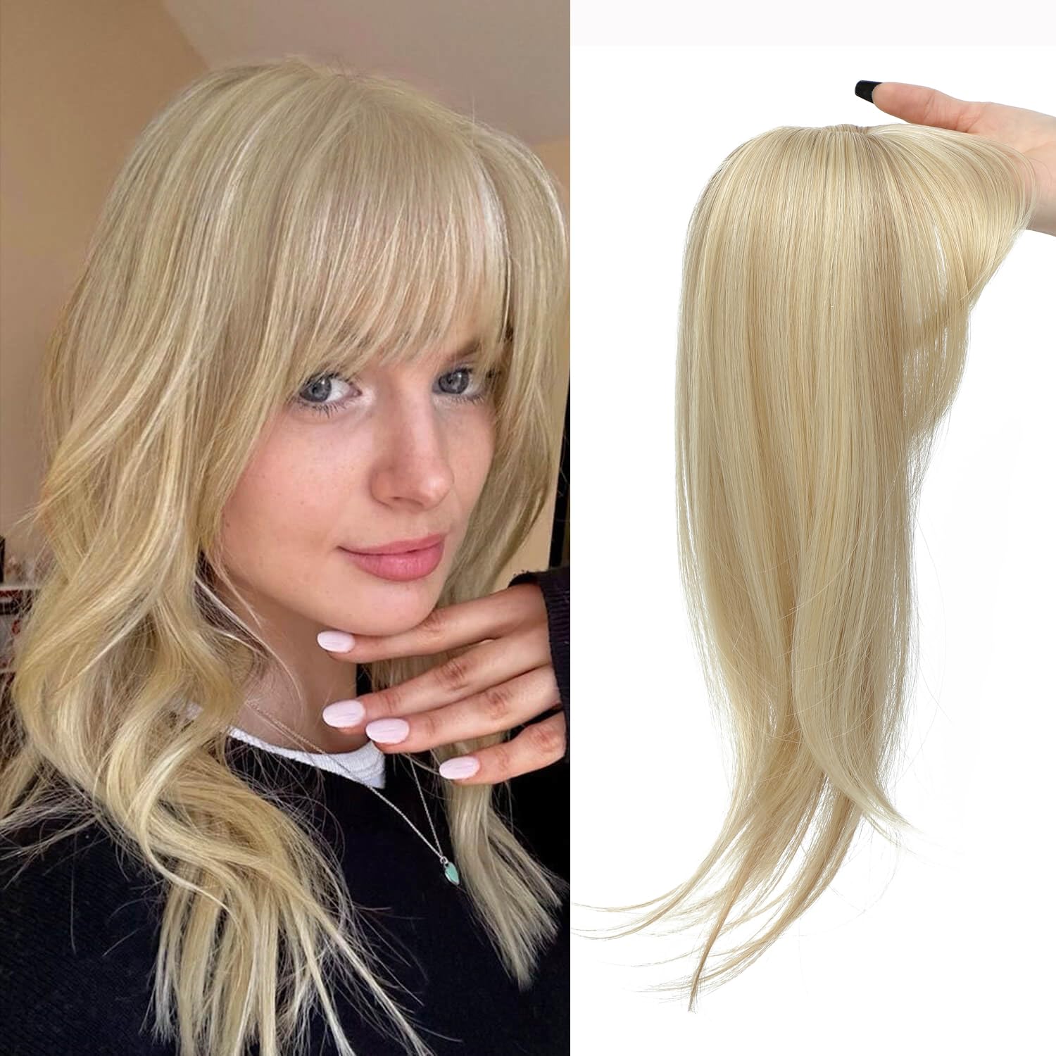MORICHY Clip in Bangs 360° Clip in Hair Extensions,Blonde Bangs with ...