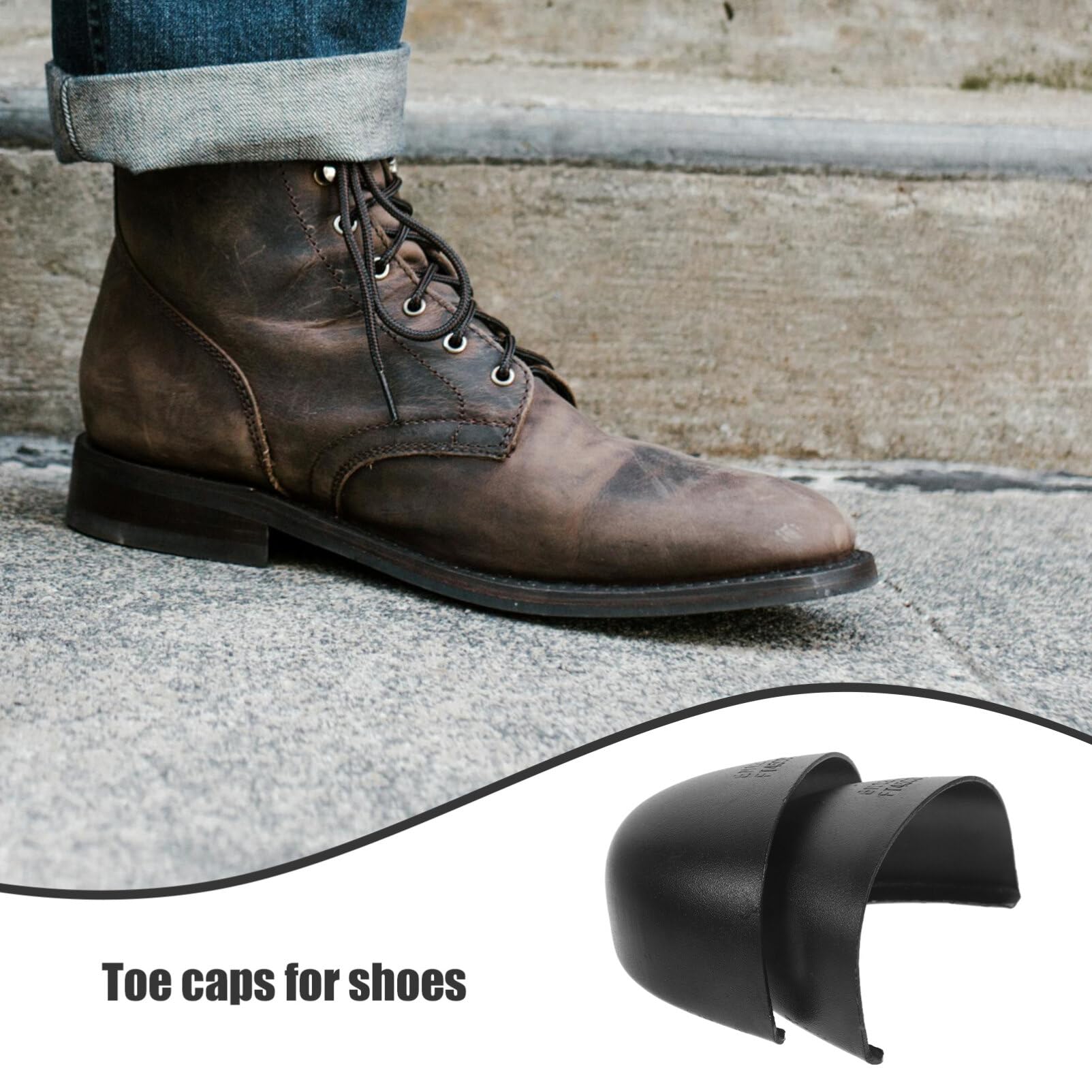 LIFKOME 1 Pair Steel Toe Guard Safety Boot Toe Covers Metatarsal Guards ...