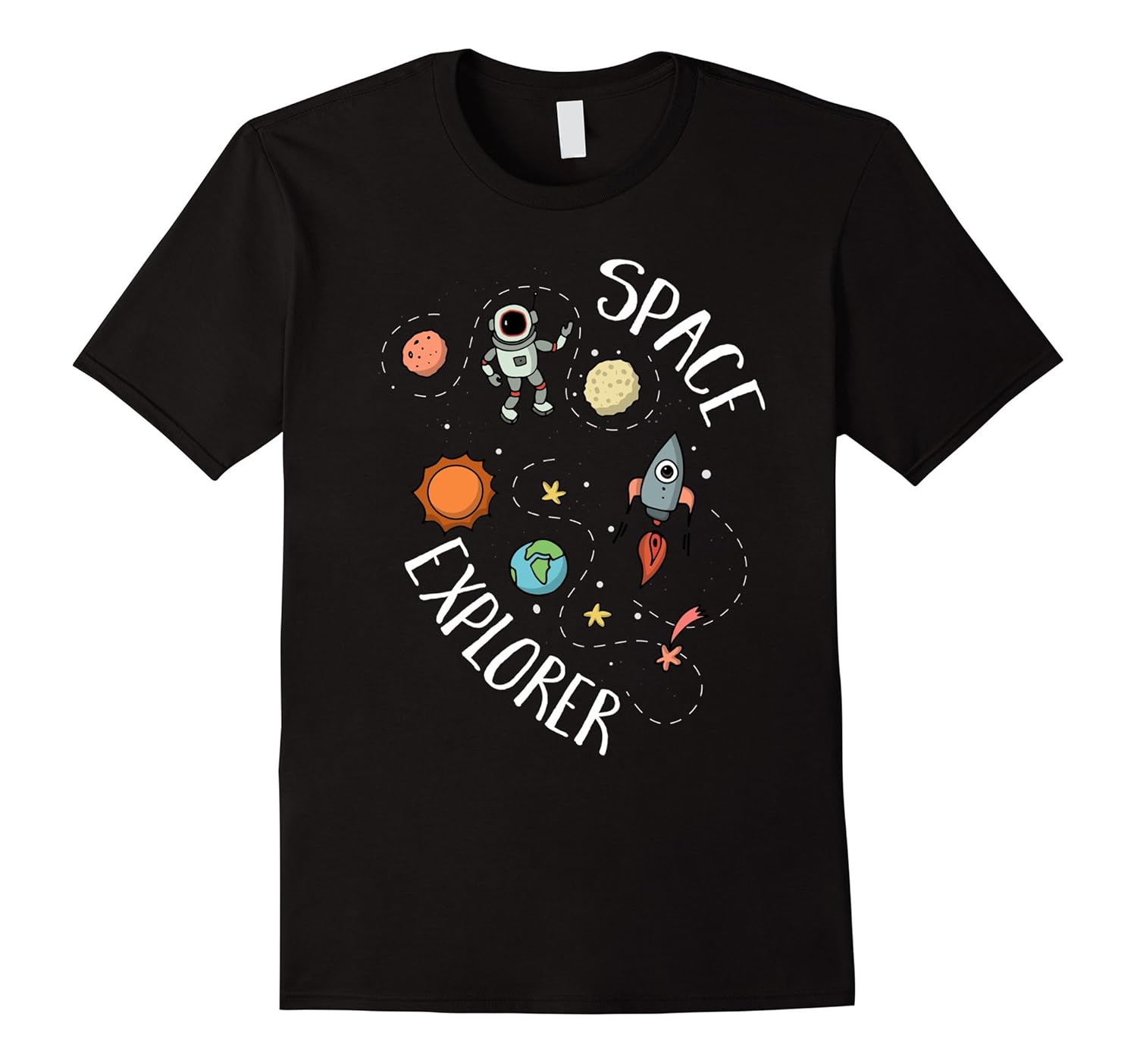 Outer Space Explorer T-Shirt Galaxy Tee Kids Boys Girls Gift-Art ...