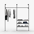 Amazon.com: pamo Industrial pipe clothing rack metal black - Wall ...