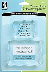 Amazon.com: Inkadinkado Acrylic Mounting Blocks for Clear Stamps, 2pc ...