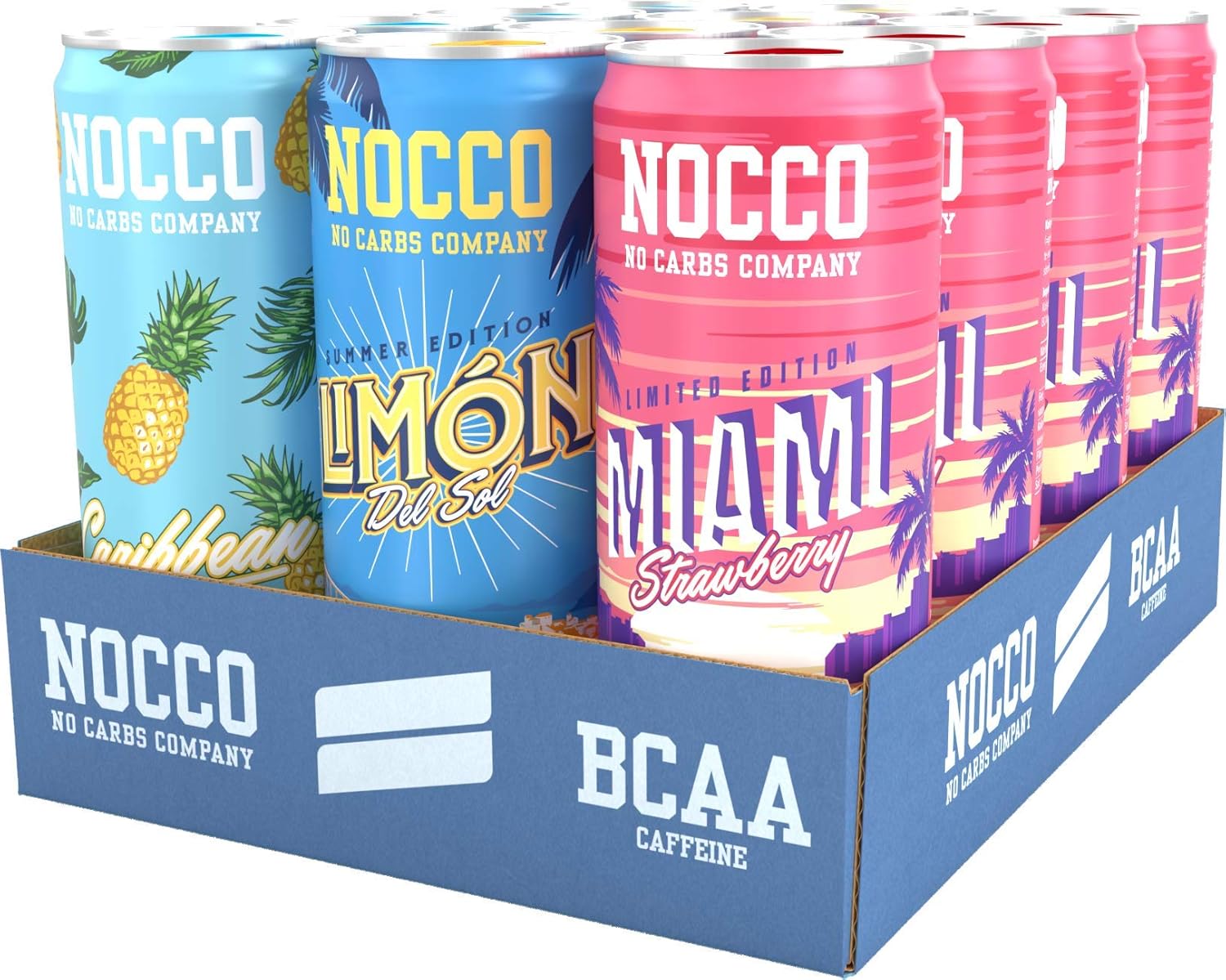 NOCCO BCAA Summer Variety Pack | 12 x 330ml | Zero Sugar Functional ...