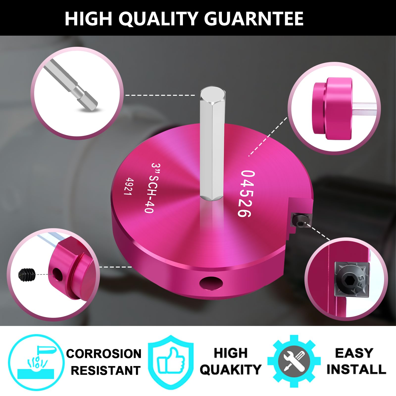 Mua PVC Pipe Reamer 3-Inch Head, PVC Fitting Saver with 3/8-Inch Hex ...