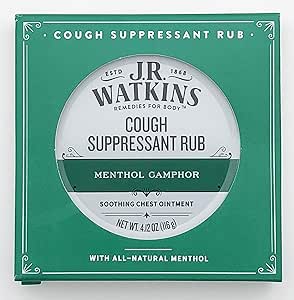 Amazon.com: J.R. Watkins Menthol Camphor Cough Suppressant Rub 4.12 ...