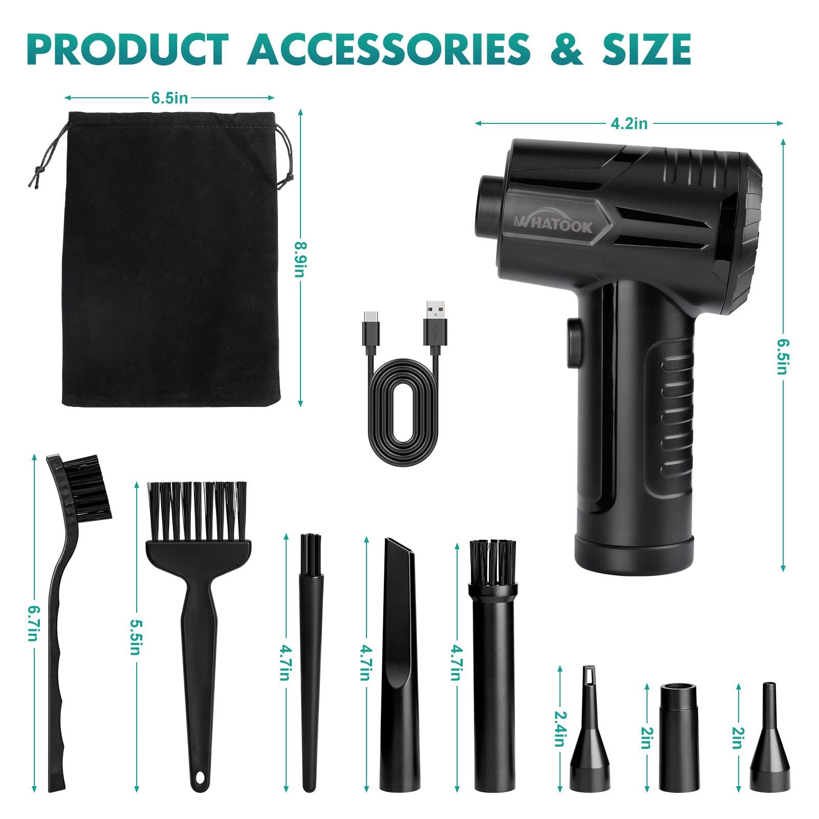 Mua WHATOOK Compressed Air Cleaner for PC - Electric Air Duster ...