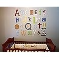 Amazon.com: Painted Wooden Alphabet Letters Set, Nursery Wall Decor ...