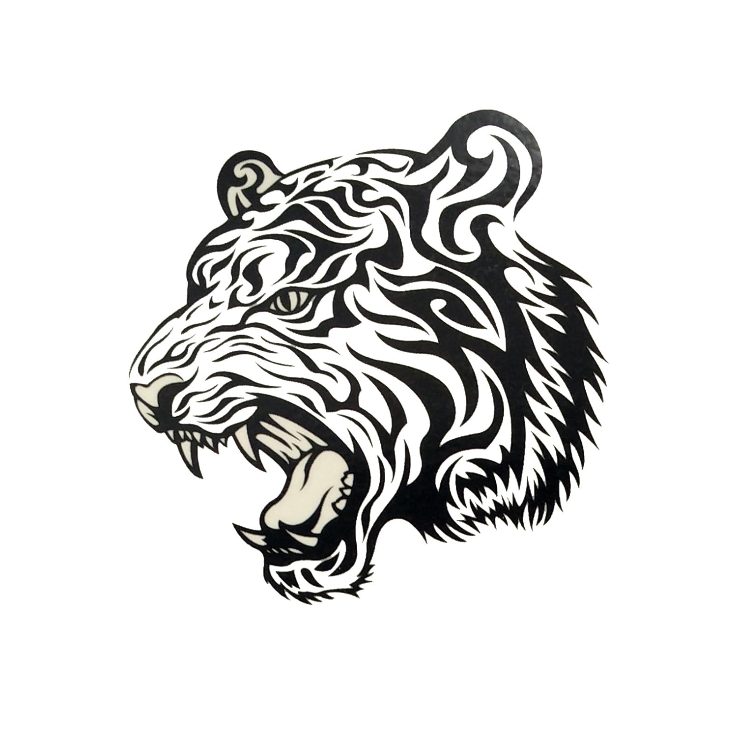 Temporary Tattoo 3D Black Tiger Tattoo Sticker Size 6x6CM - 1PC ...