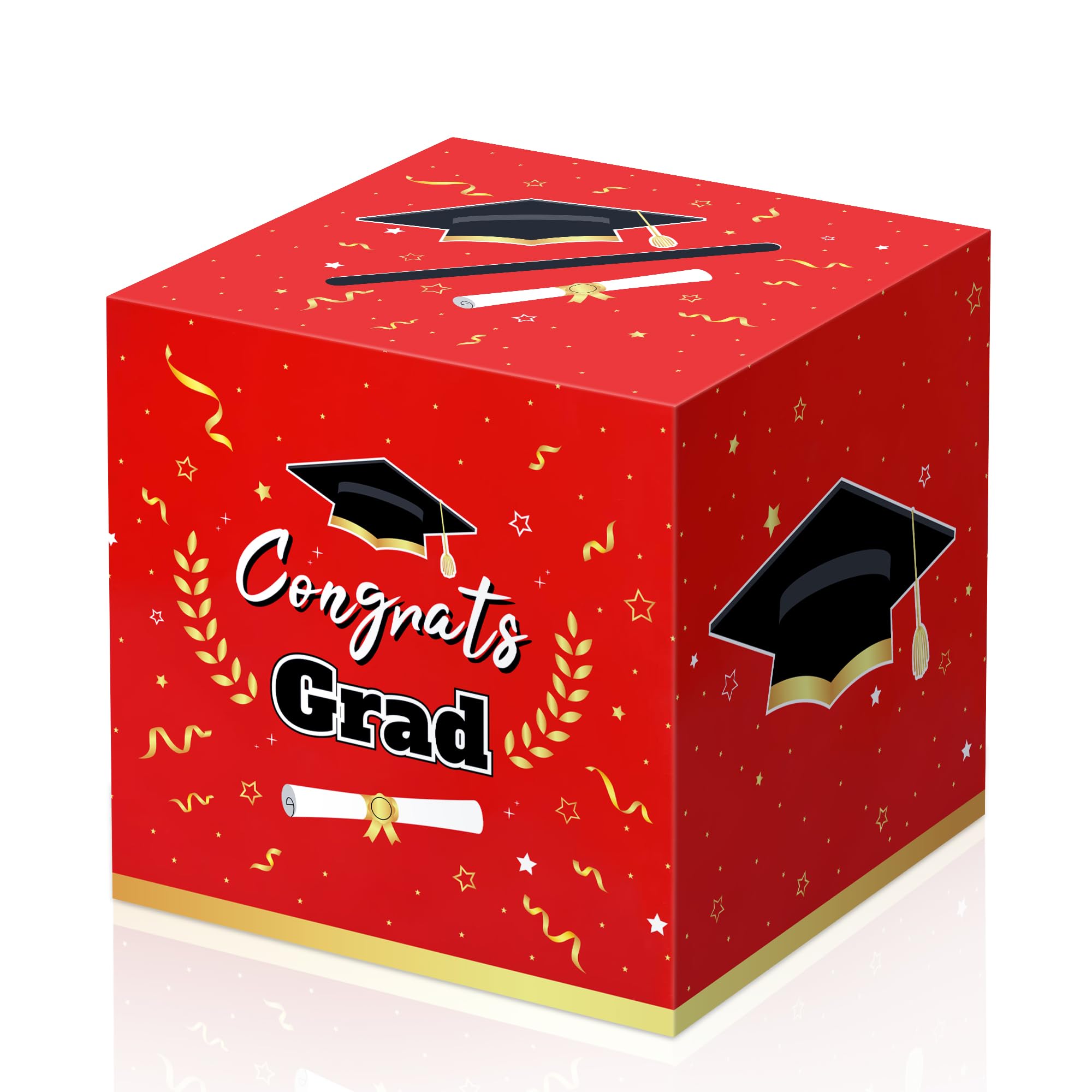 Kelool Graduation Decorations 2025 Red Graduation Card Box Cap Party ...