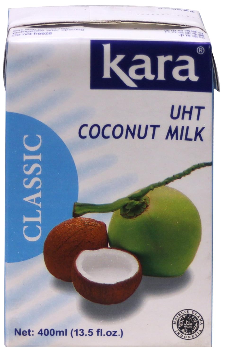 Amazon.com : Coconut Milk Classic (UHT Natural) 13.5 fl oz (Pack of 6) : Kara Coconut Milk ...