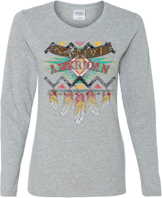 Theater Of Oneness Native American Feathers Women's Long Sleeve Cool ...