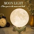 Mydethun Moon Lamp, 7.1 Inch - 3D Printed Lunar Lamp - Moon Light ...