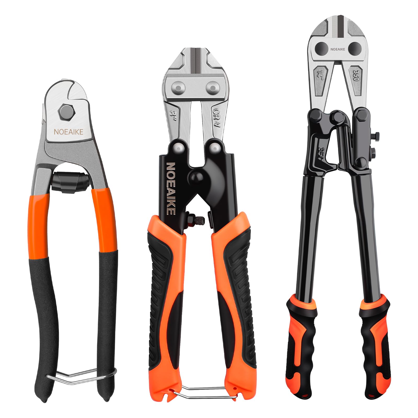 NOEAIKE 3-Pack Bolt Cutters Set,14" Heavy Duty Bolt Cutter,8"Small Bolt ...