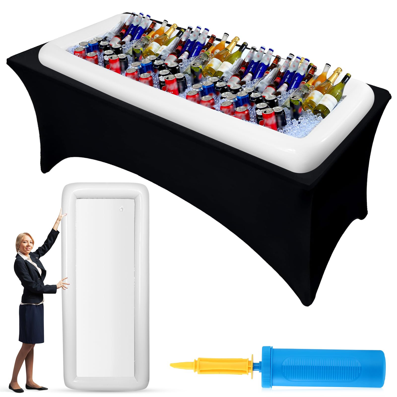 Halloscume Large Inflatable Serving Bar 72 x 30 x 5'' Inflatable Ice ...
