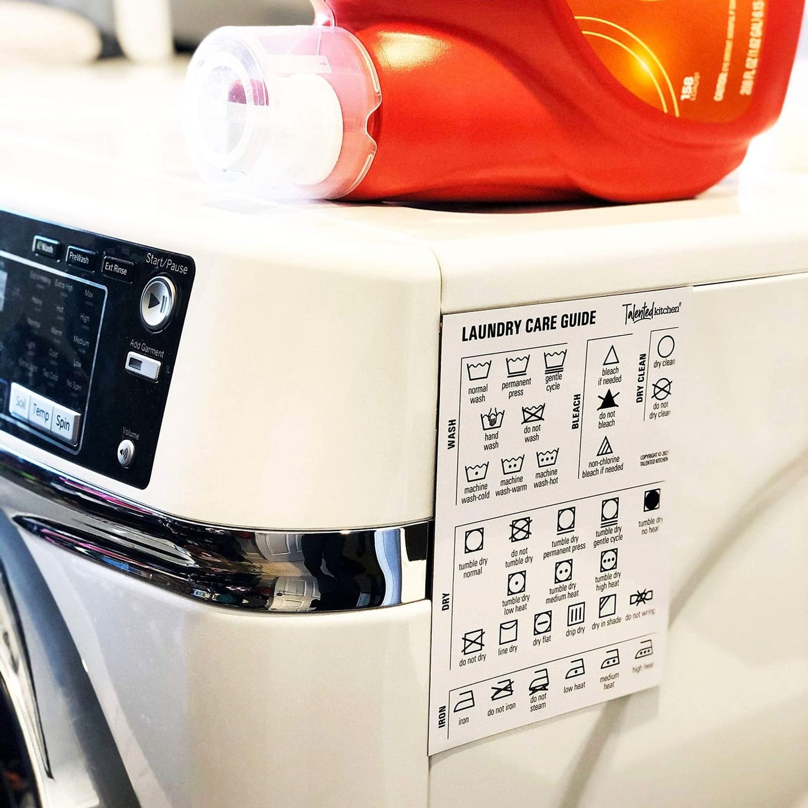 Mua Talented Kitchen Laundry Symbols Magnet Chart - 5 x 7 in, Black ...