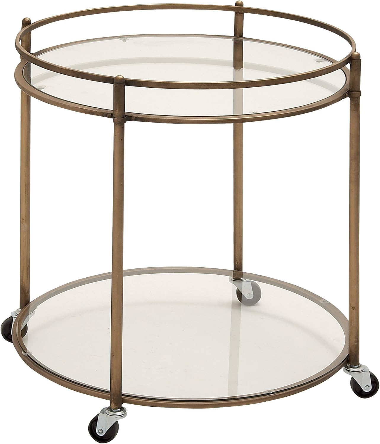 Amazon.com: Deco 79 Metal Glass Tea Cart, 26 by 27-Inch: Home & Kitchen