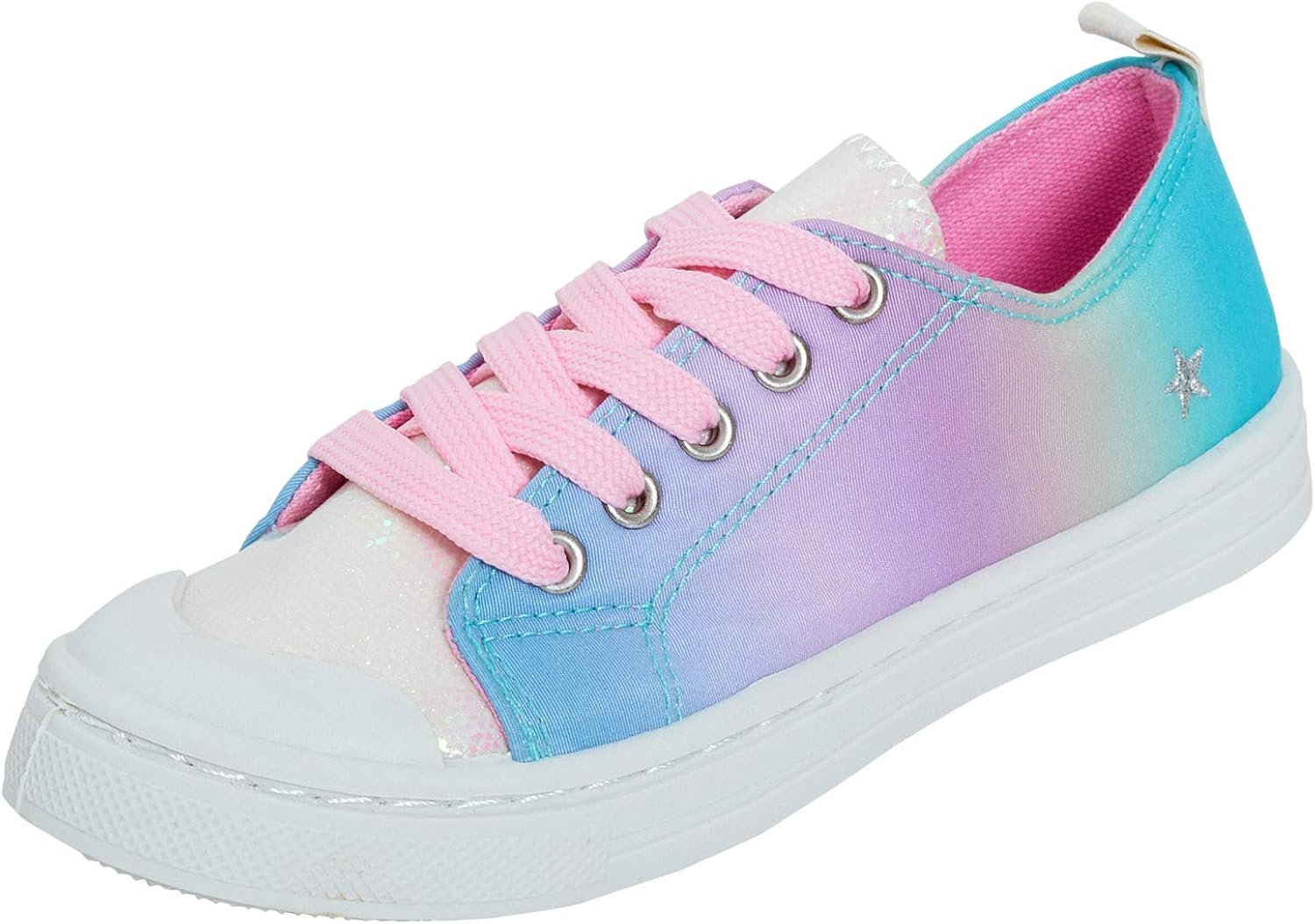Girls Rainbow Pumps Kids Multicolour Ombre Trainers Girls Casual ...