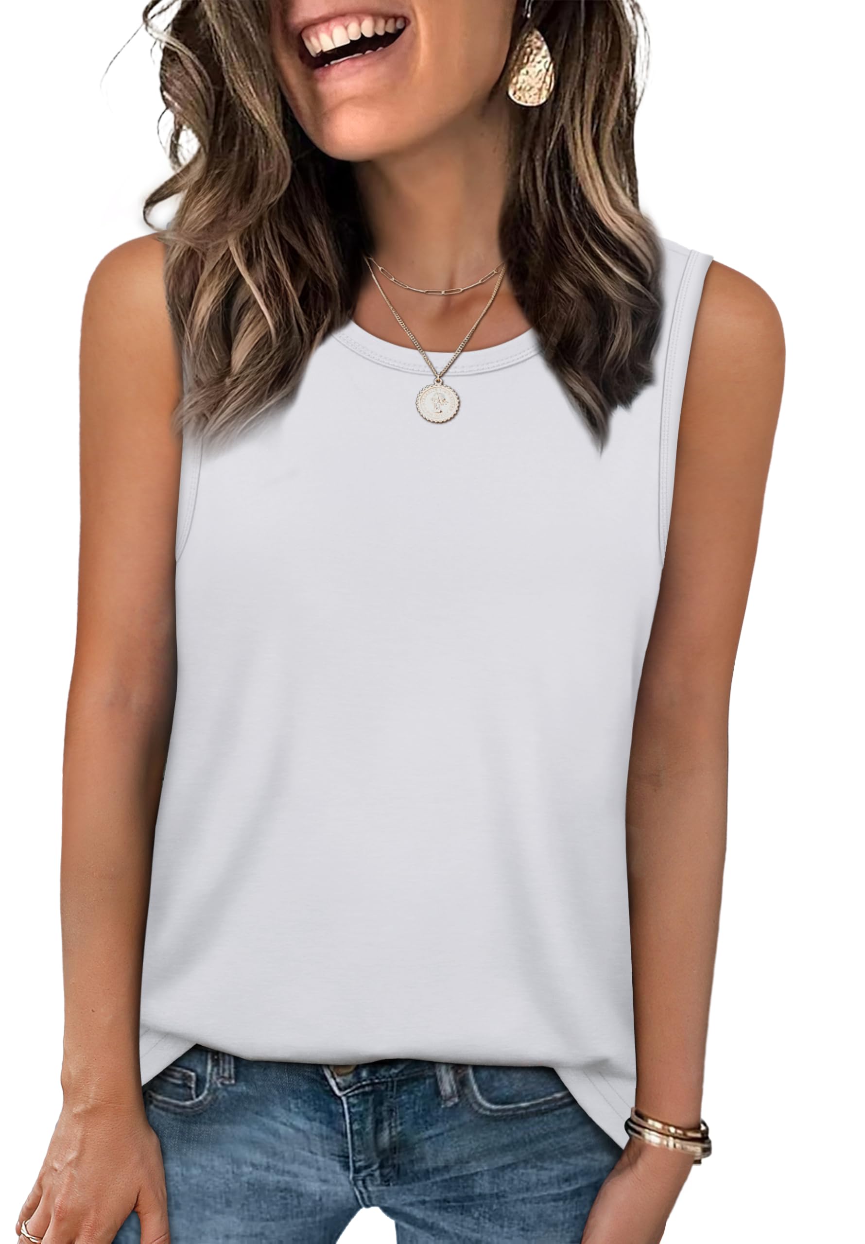 WEESO Womens Tank Tops Summer Tops for Womens Loose Fitting Fashion ...