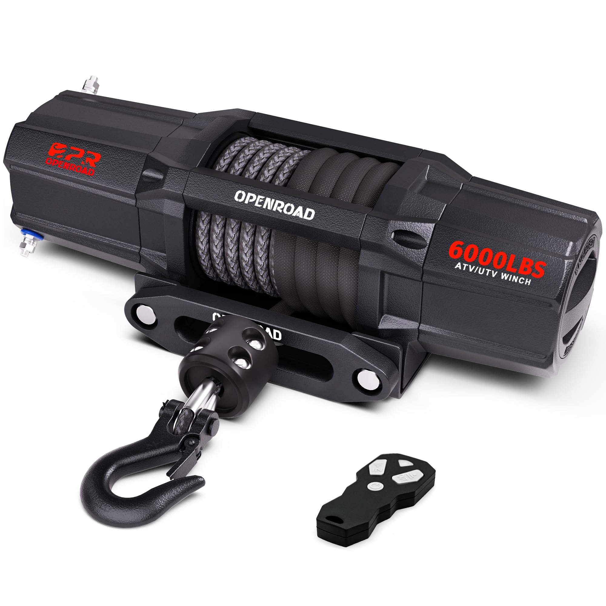 OPENROAD 6000 lbs UTV Winch, Waterproof IP67 Electric Trailer 6k Winch ...