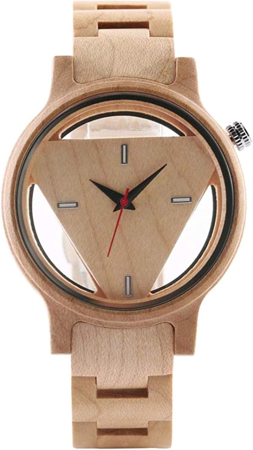 Reloj de madera en forma de triángulo de madera para hombre y mujer ...
