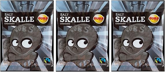 Bubs Godis Salt Skalle - Salty Skull - Original Swedish Salty Liquorice ...