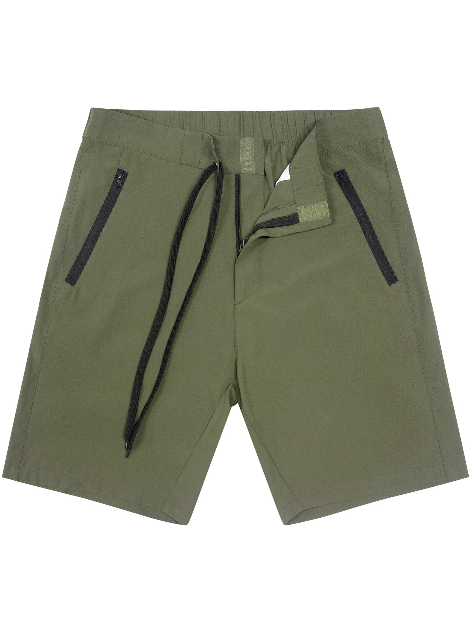 SILKWORLD Board Shorts for Men No Lining Long Swimming Trunks Zipper ...