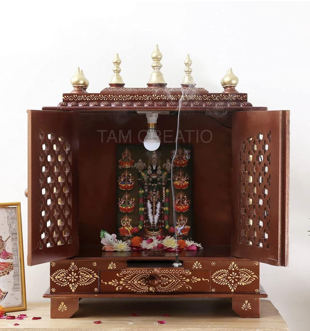 Mua TAM Creatio Wooden Pooja Mandir |Indian| |Hindu| |Decoration| |Puja ...