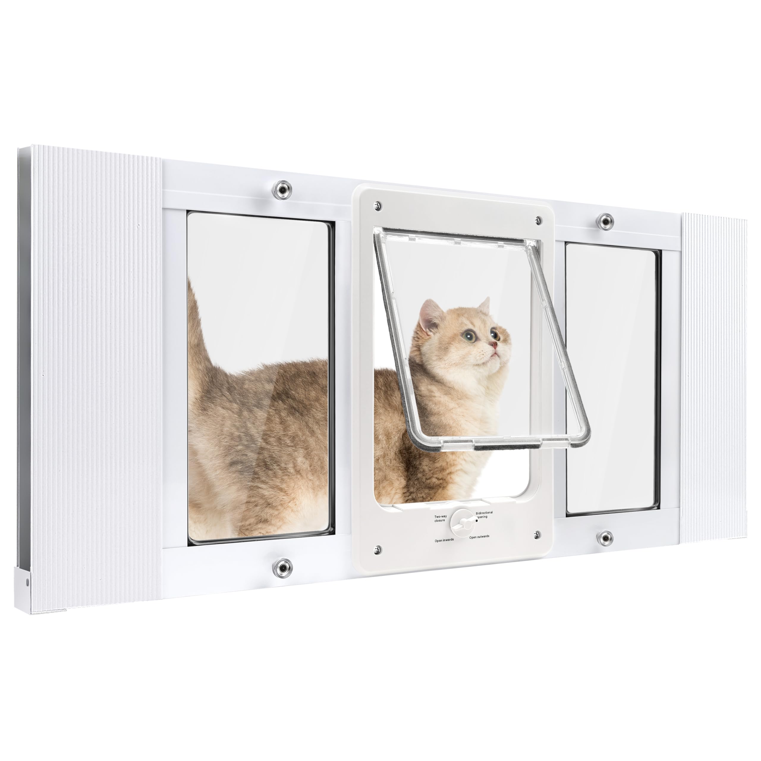 Petoasis Pet Door for Window, Suitable for Window Widths of 27"-32 ...