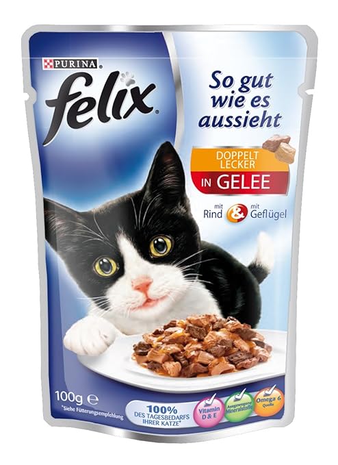 Nestle Felix Portionsbeutel So gut wie es aussieht Doppelt Lecker Rind ...