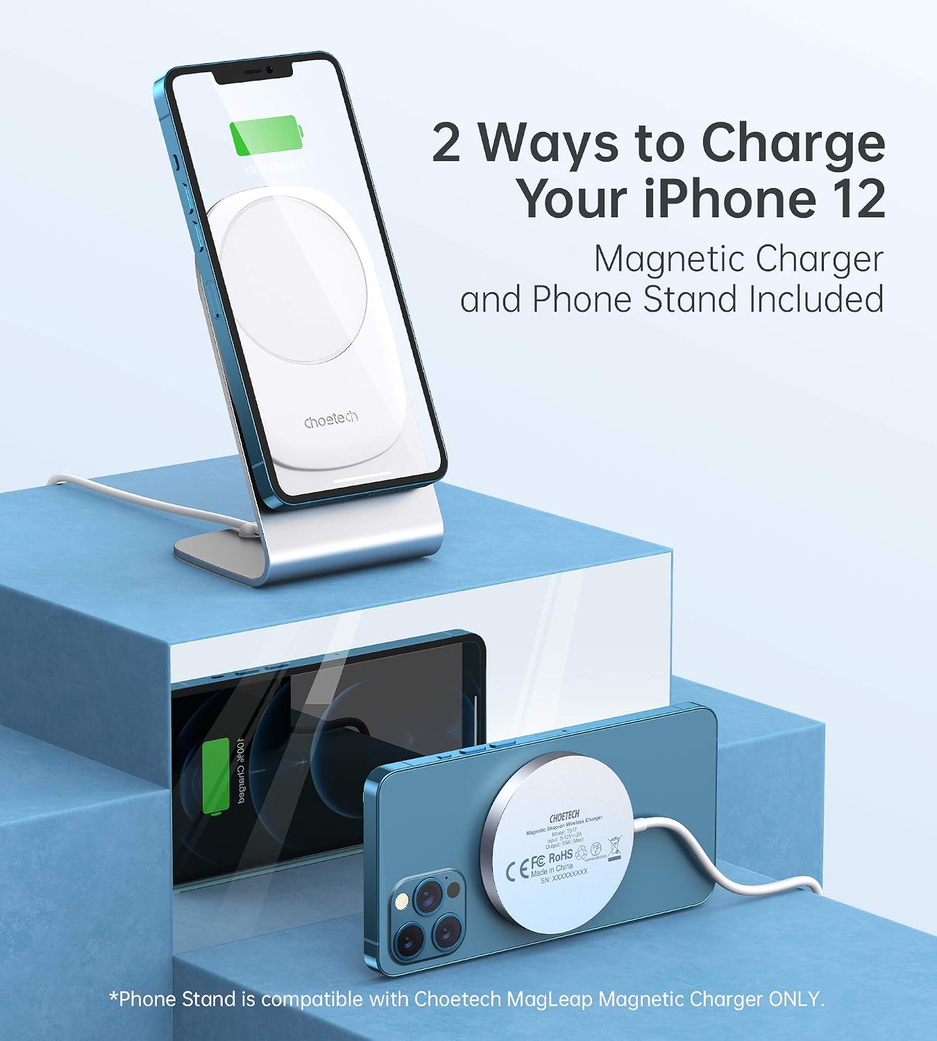 CHOETECH Magnetic Wireless Charger for iPhone 12 Pro Max/Mini【Mag ...