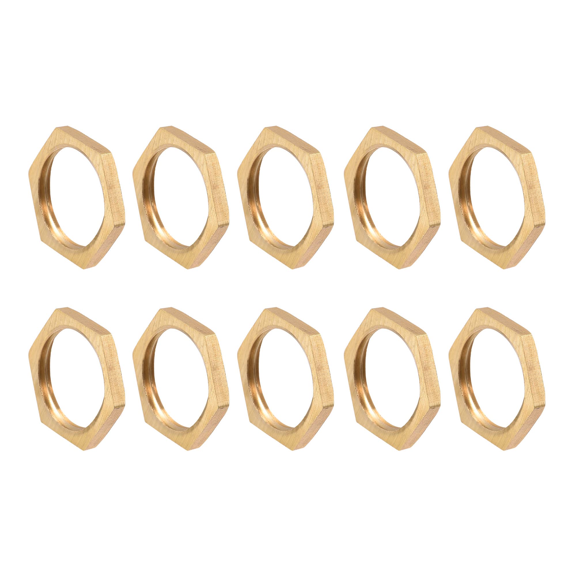 Mua uxcell Flanged Lock Nut G1/2 Lock Nut Hexagon Brass Female Lock Nut ...