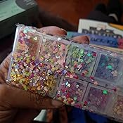 Amazon.com: Navifoce Colorful Mini Spangles Craft Supplies Diy Drawing ...
