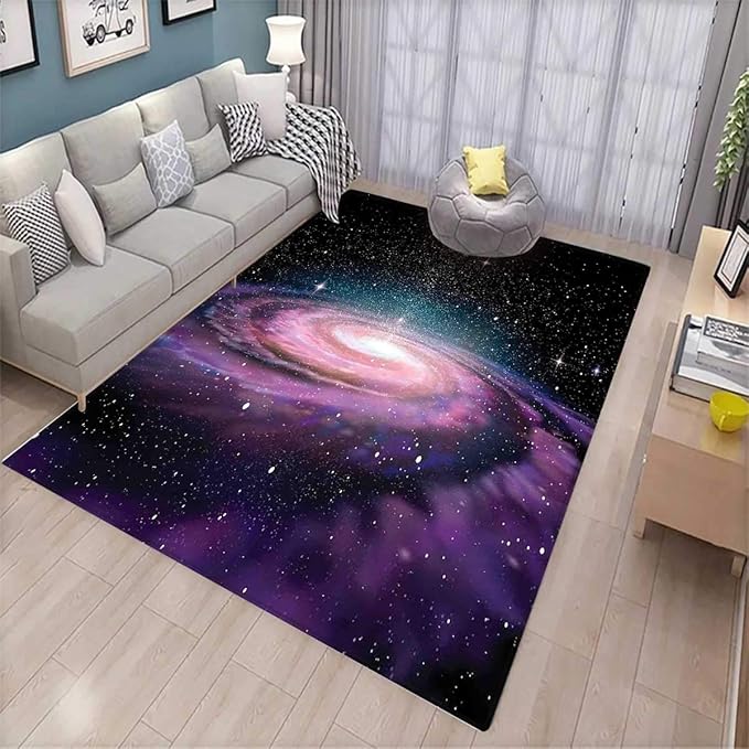 Galaxy Kids Carpet Playmat Rug Spiral Galaxy in Outer Space Andromeda ...