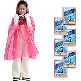 Amazon.com: Kids Rain Poncho with Hood (4 Pack) - Waterproof Disposable Rain Ponchos for Kids ...