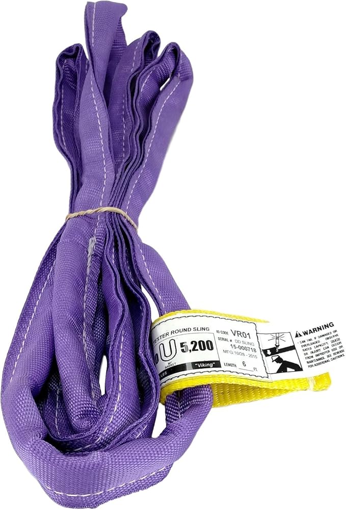 USA Made VR1 X 6' Purple Slings 4'-12' Lengths in Listing, Double PLY ...