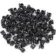 Amazon.com : Mini Hair Clips, 100Pcs Black Plastic Mini Clips, Small ...