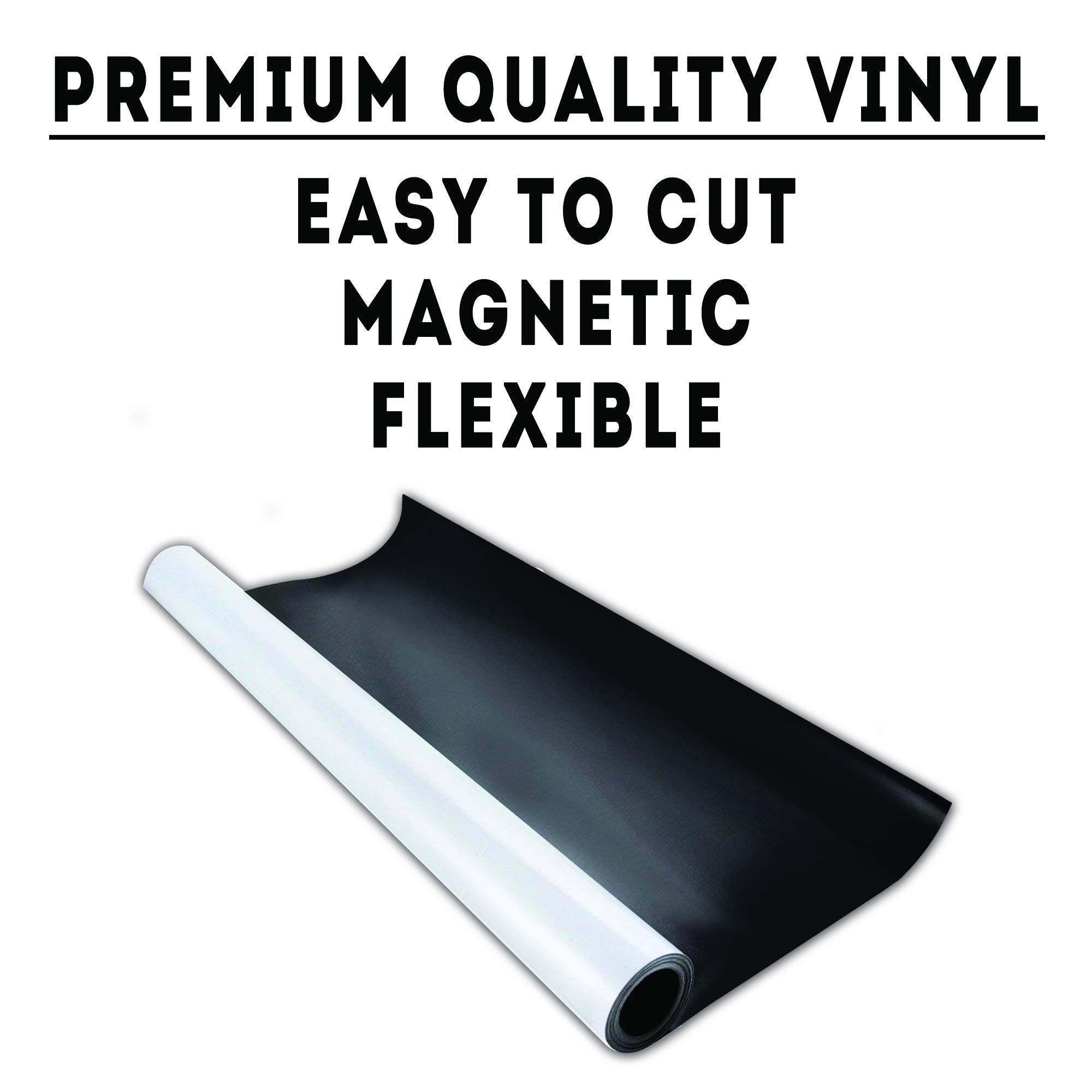 Blank Magnet Sheet 24 inches x 10feet .30mil Flexible, Printable, White ...