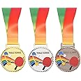 Amazon.com : PATIKIL 2.7" Ping Pong Medals, 3 Pack Table Tennis Award ...