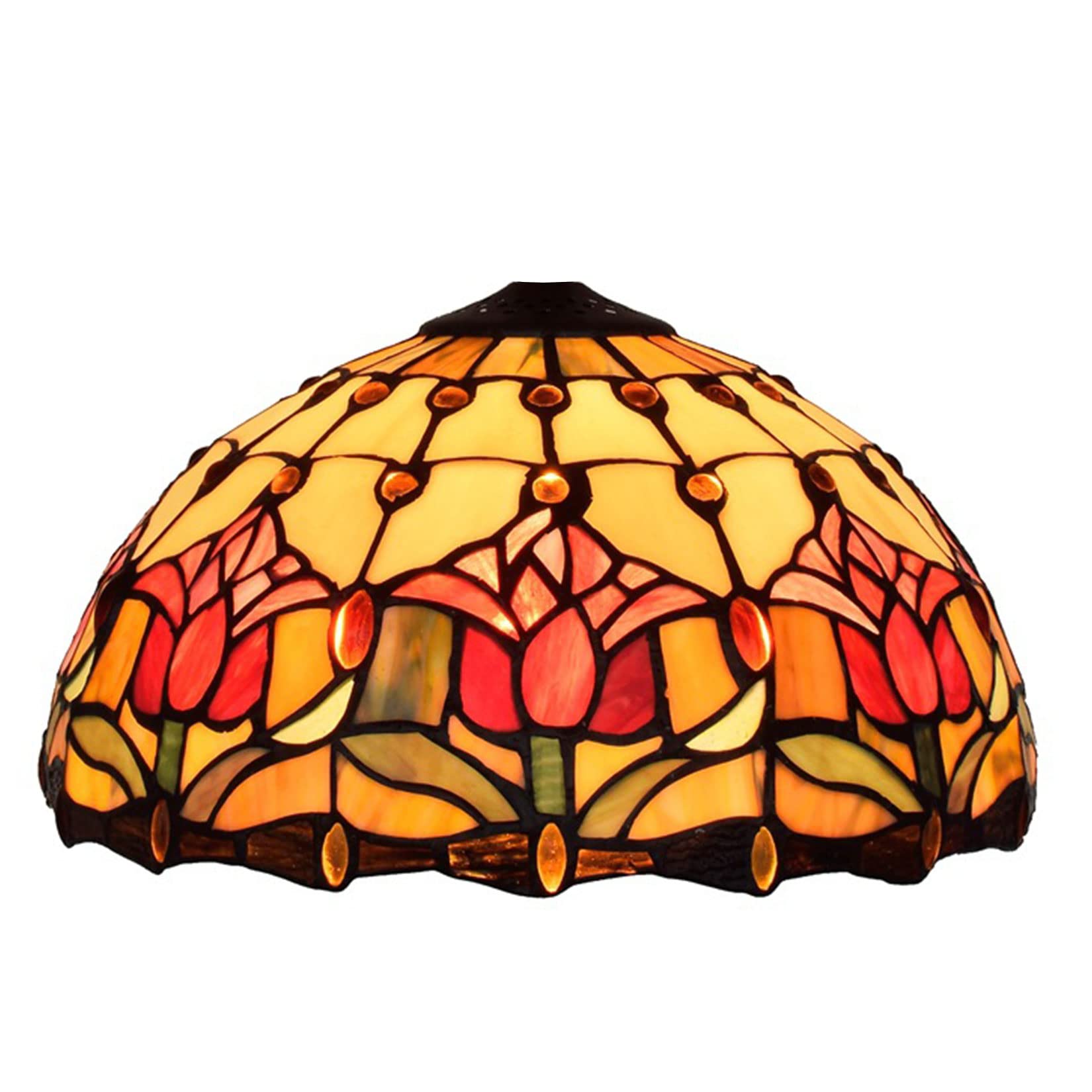 Errzom 12 Inch Tulip Lampshade Replacement Only Tiffany Style Stained ...