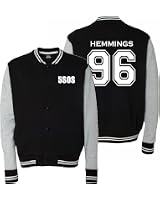 Amazon.com: Minamo Luke Hemmings 5SOS Varsity Jacket: Clothing