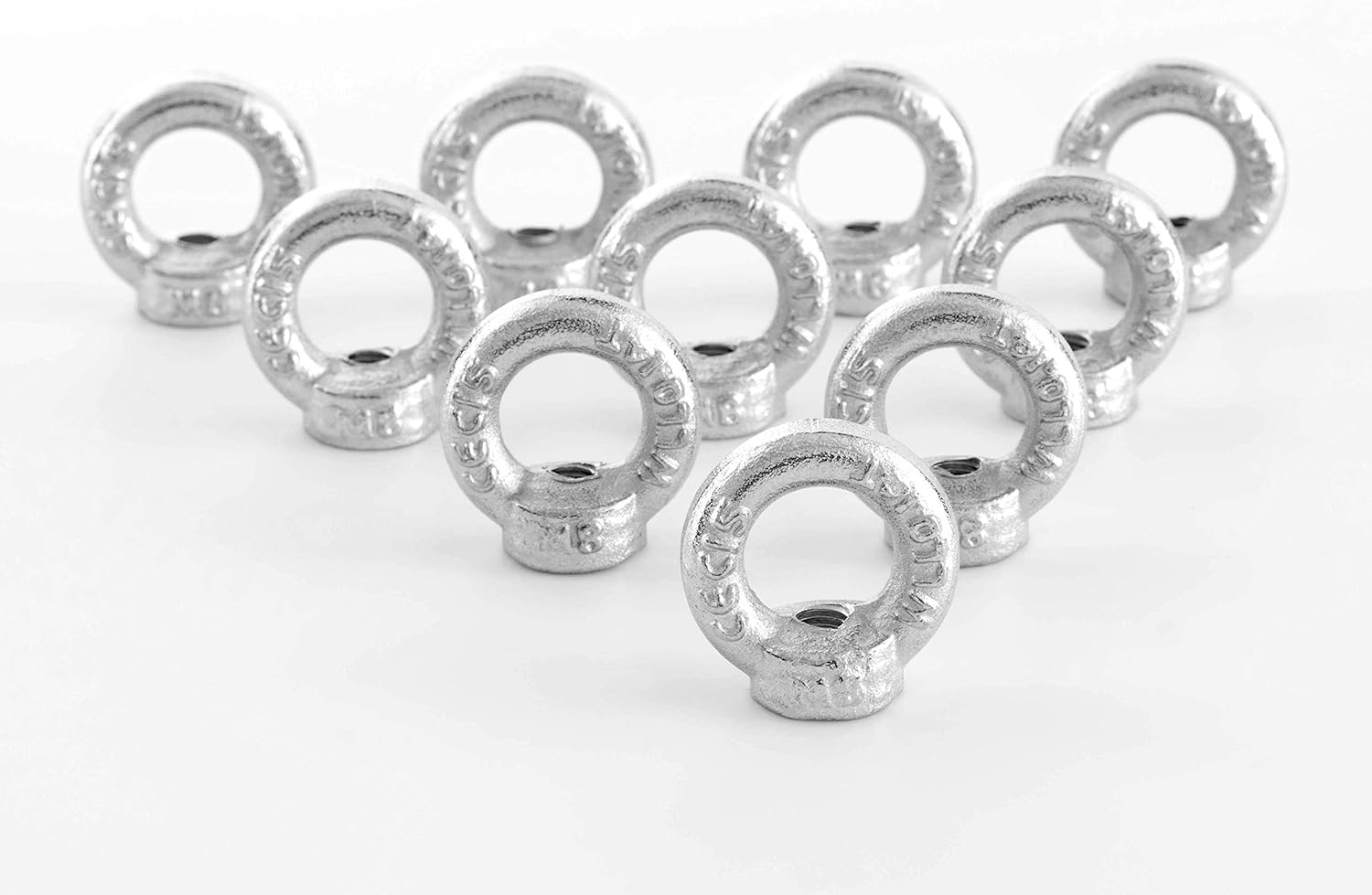 Ringmutter/Ösenmutter M8 DIN 582 Stahl verzinkt Ringmuttern 10 Stück ...