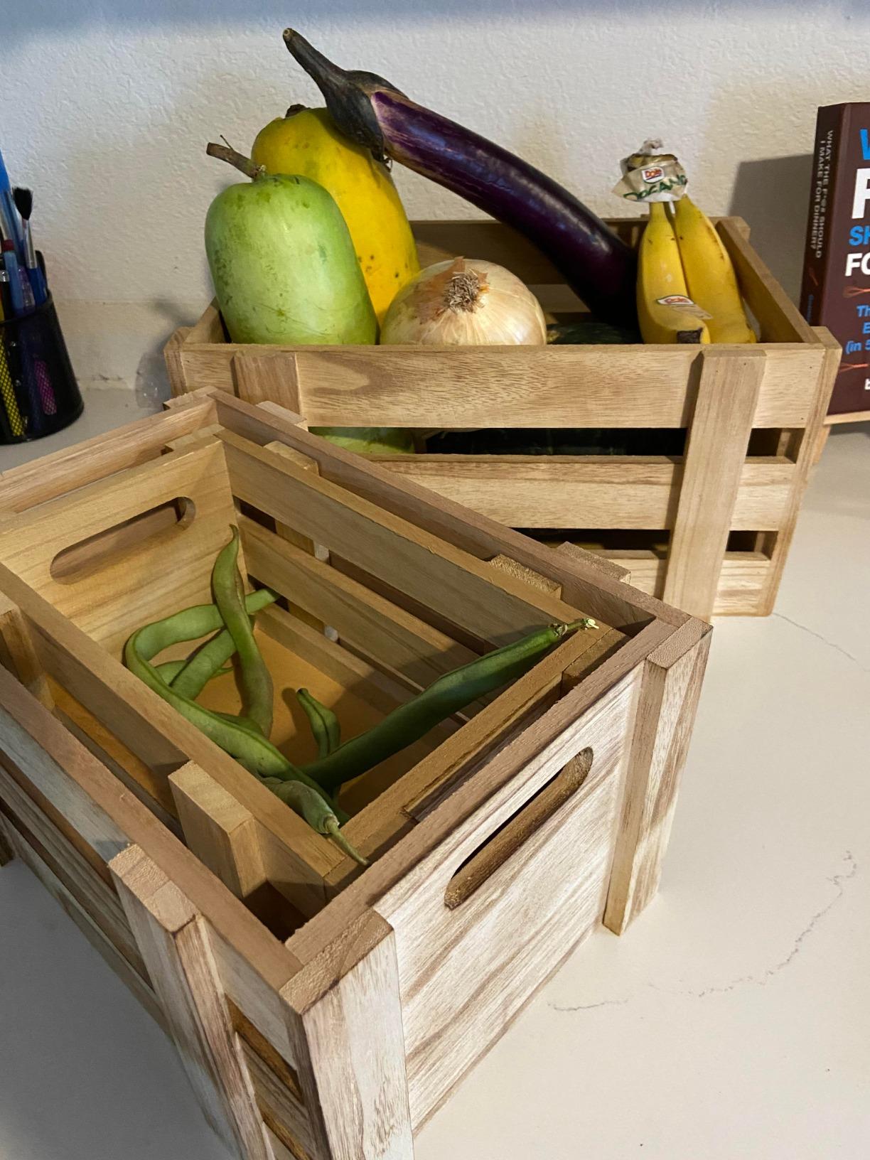 $9/mo - Finance SLPR Set of 3 Rustic White Wooden Crates for Display ...