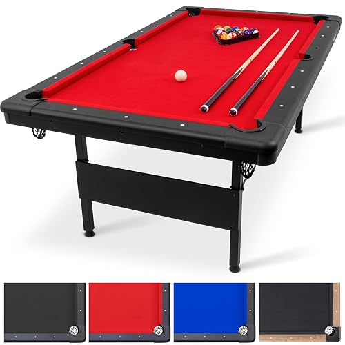 GoSports 6 ft or 7 ft Billiards Table - Portable Pool Table - Includes ...