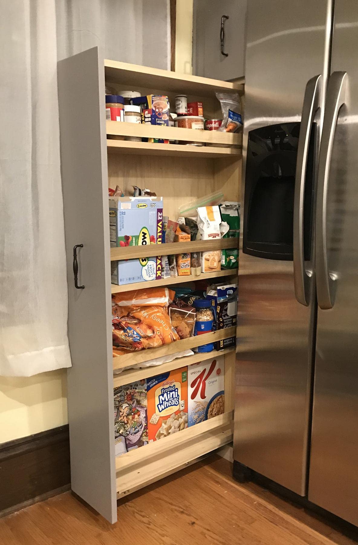Mua ROCKLER 20" 3-Shelf Industrial Modern Pull-Out Pantry Slide System ...