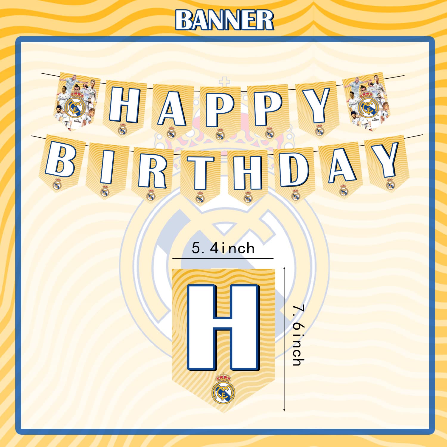 Mua Real Madrid CF Birthday Party Decorations Cristiano Ronaldo Soccer ...