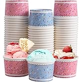 Amazon.com: Frozen Dessert Supplies [50 Count] Red Paper Ice Cream Cups ...