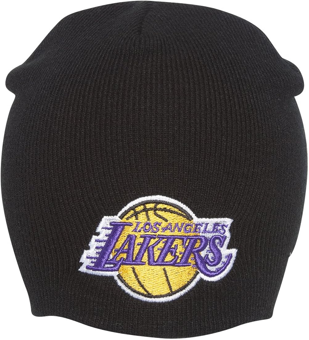 Amazon.com : New Era NBA Beanie - Los Angeles Lakers Logo Skull Cap ...